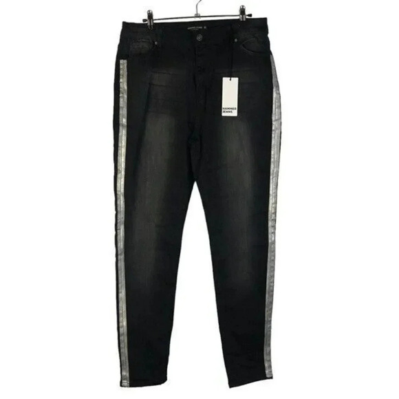 Hammer | Jeans | Boutique Hammer Jeans Black Silver Stripe Skinny Jeans ...